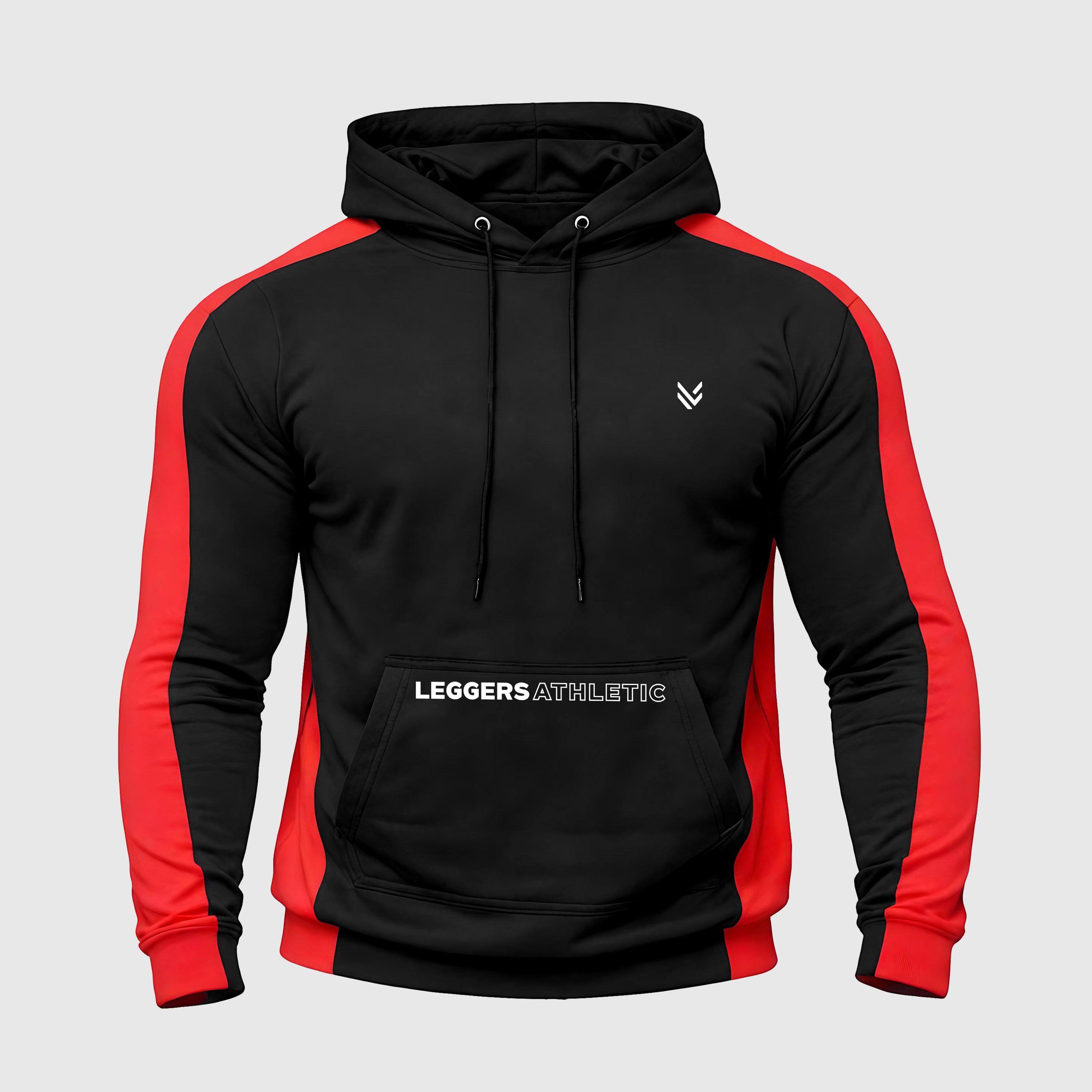 Black/Red Combo Hoodie – LEGGERS